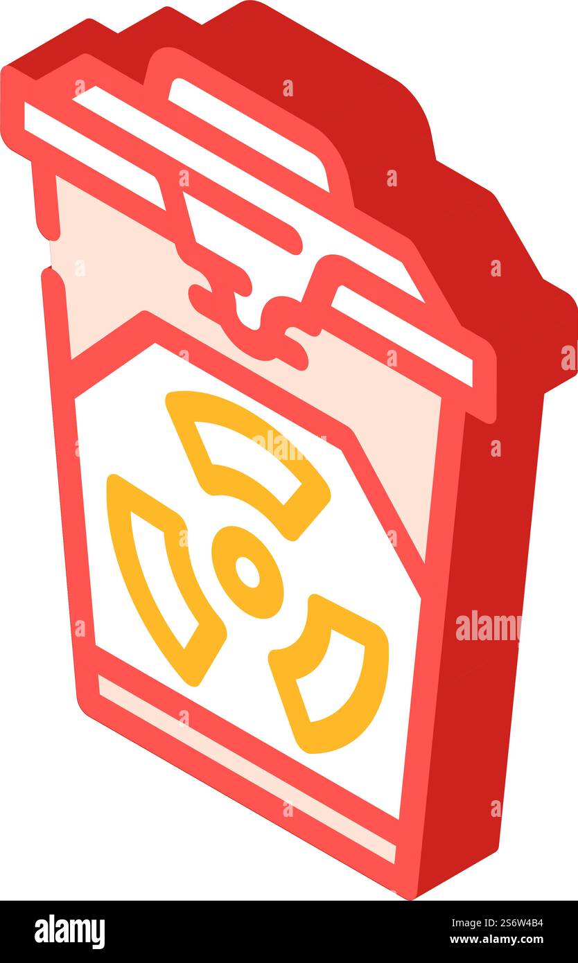 hazardous waste container isometric icon vector. hazardous waste ...