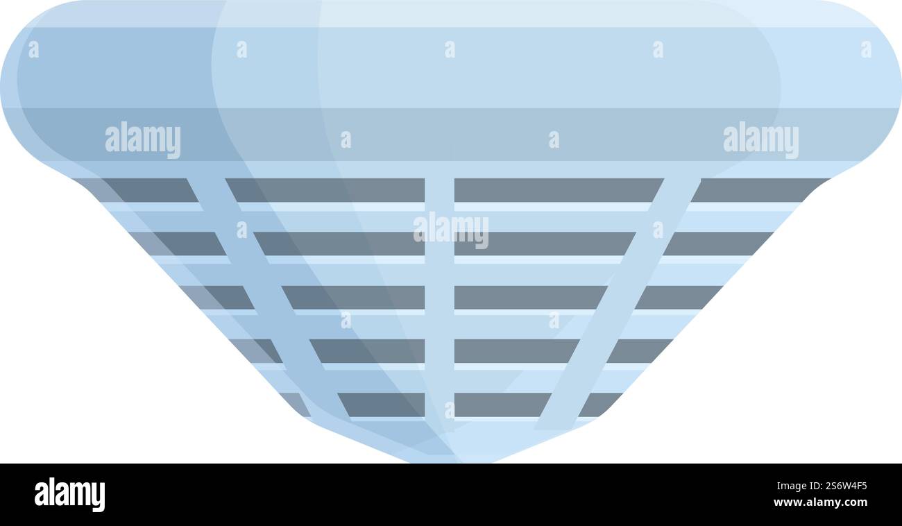 Battery smoke detector icon cartoon vector. Alarm sensor. Home safety ...