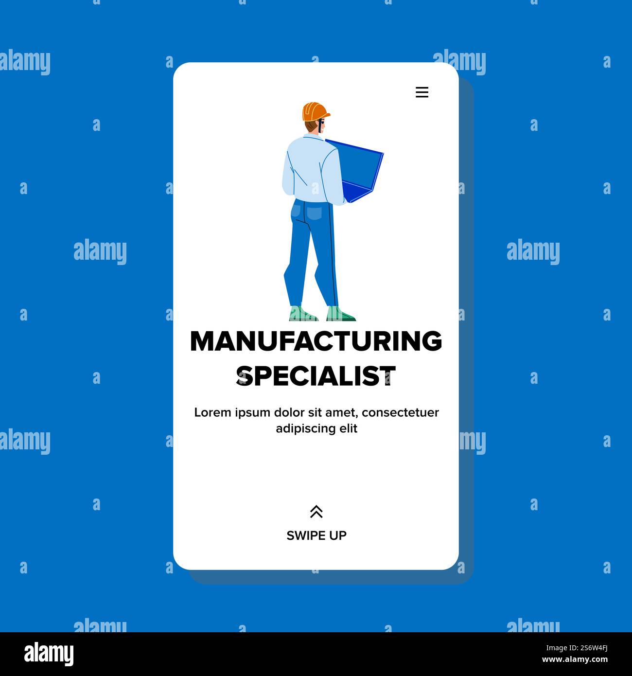 Manufacturing Specialist Control Production Vector. Man Manufacturing ...