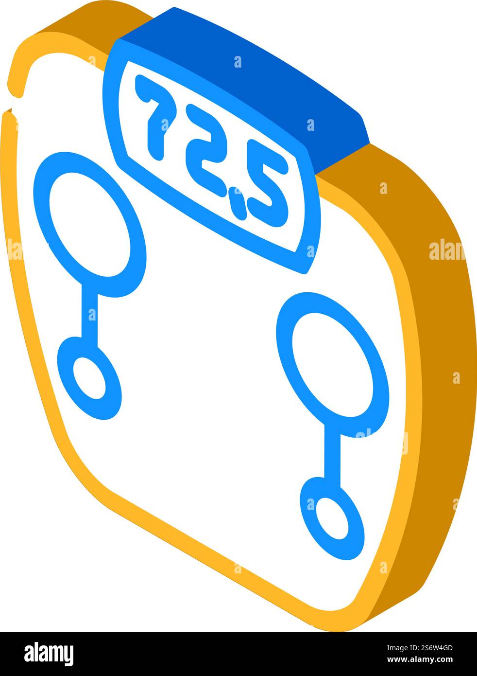 scale device isometric icon vector. scale device sign. isolated symbol ...