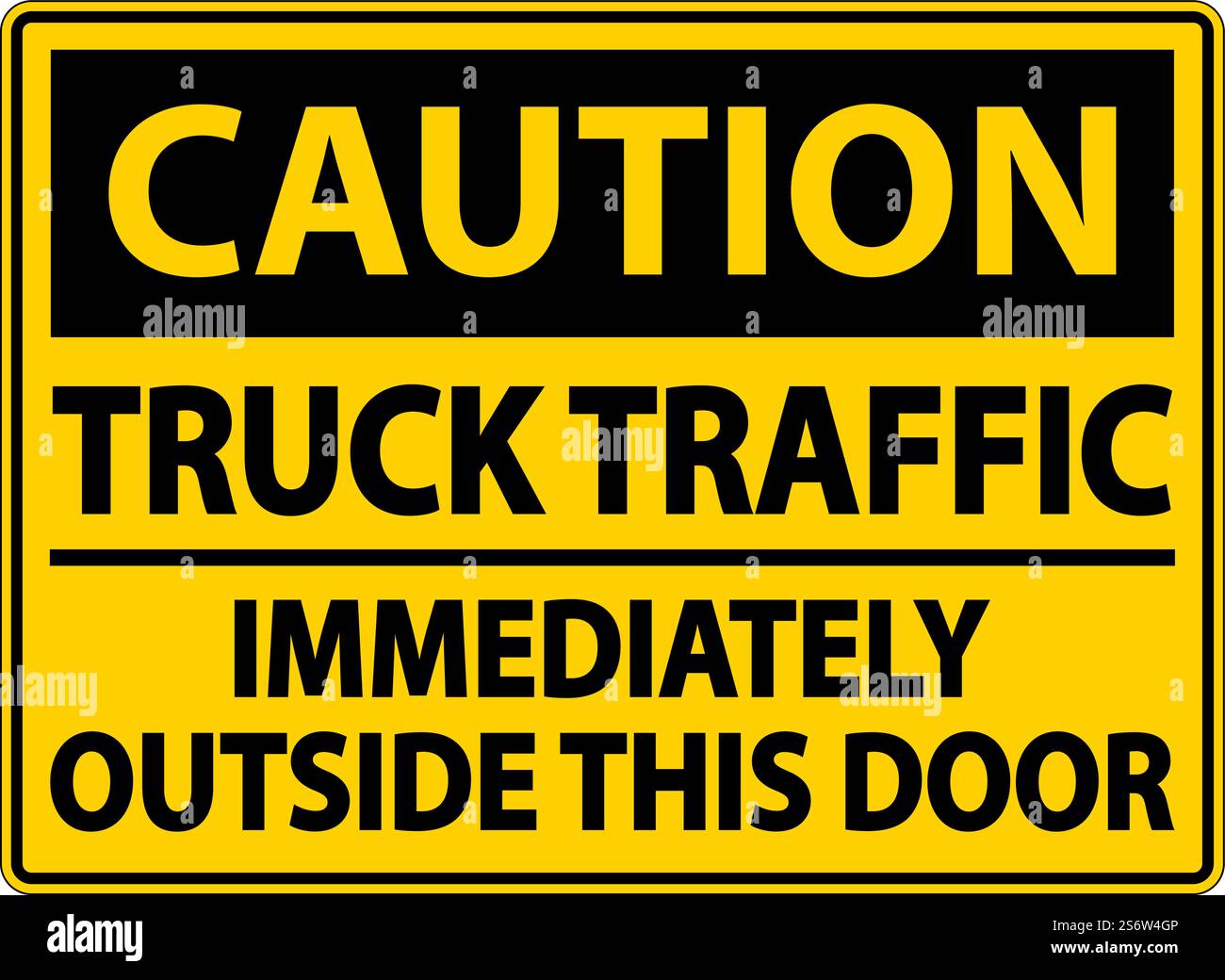 Caution Immediately Outside This Door Sign On White Background Stock ...