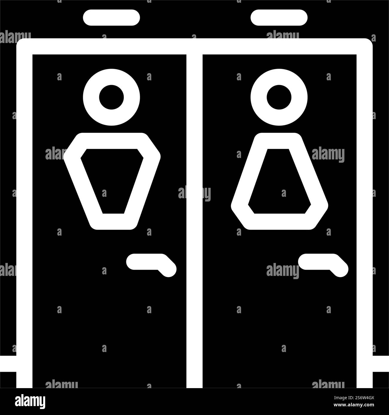 toilet airport glyph icon vector. toilet airport sign. isolated contour ...
