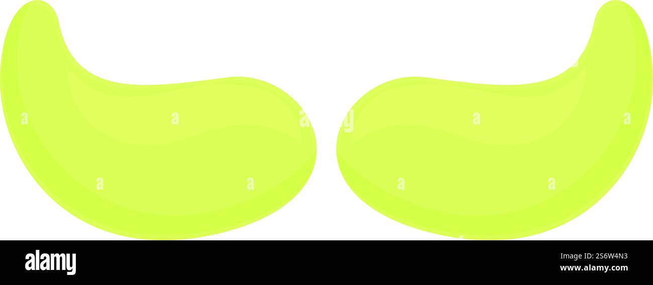 Lime eye patch icon cartoon vector. Mask face. Gel under. Lime eye ...