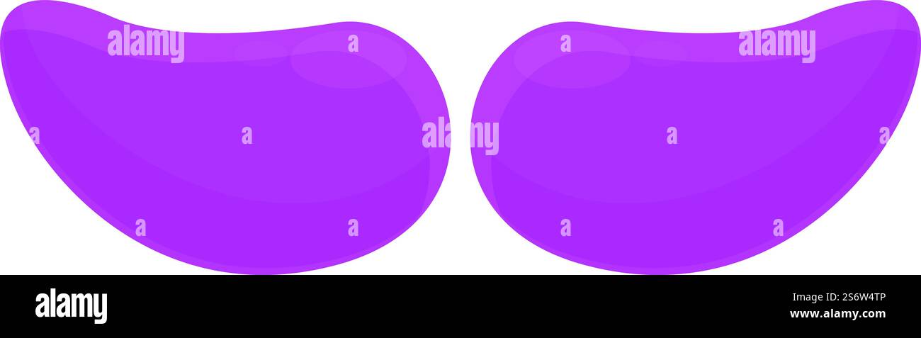 Purple eye patch icon cartoon vector. Skin pack. Cream cosmetic. Purple eye patch icon cartoon ...