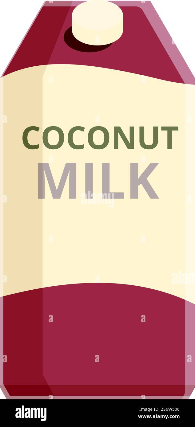 Coconut milk icon cartoon vector. Vegetable drink. Vegan food. Coconut ...