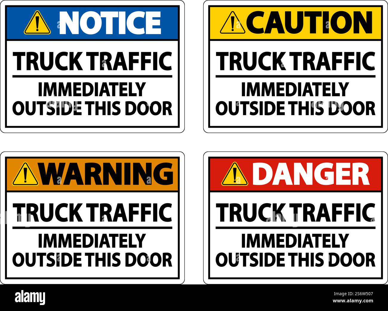 Immediately Outside This Door Sign On White Background Stock Vector ...