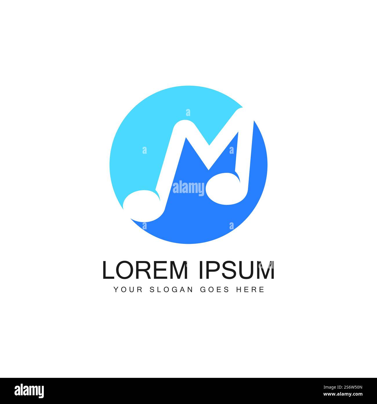 Music logo vector icon - Vector. Letter M Music Logo Stock Vector Image ...