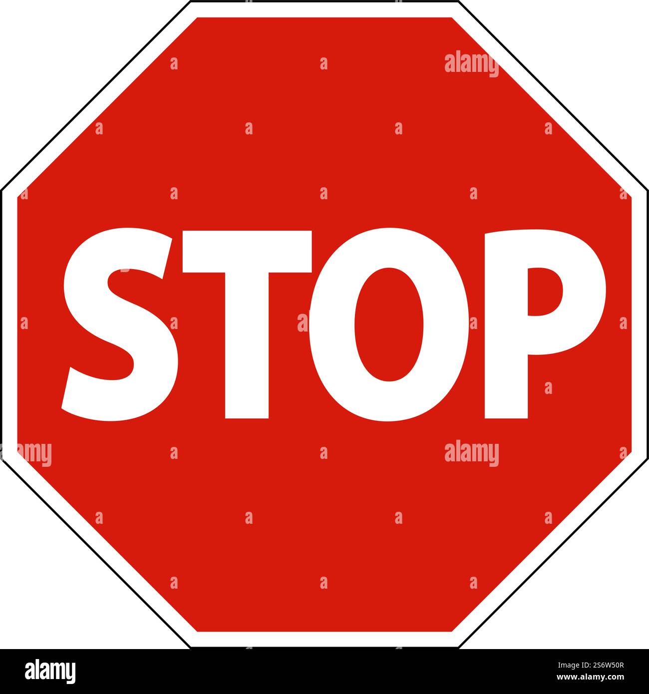 Stop Safety Sign On White Background Stock Vector Image & Art - Alamy