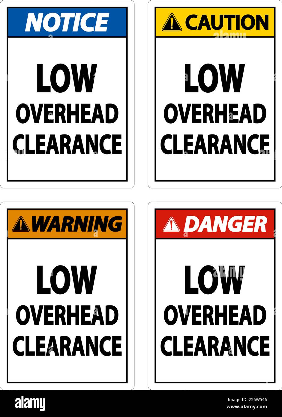 Low Overhead Clearance Sign On White Background Stock Vector Image ...