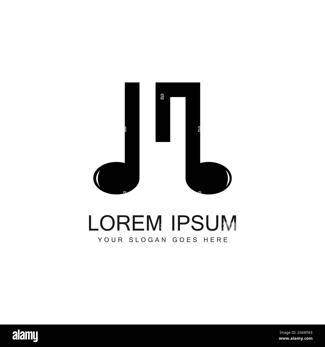 Music logo vector icon - Vector. Letter M Music Logo Stock Vector Image ...
