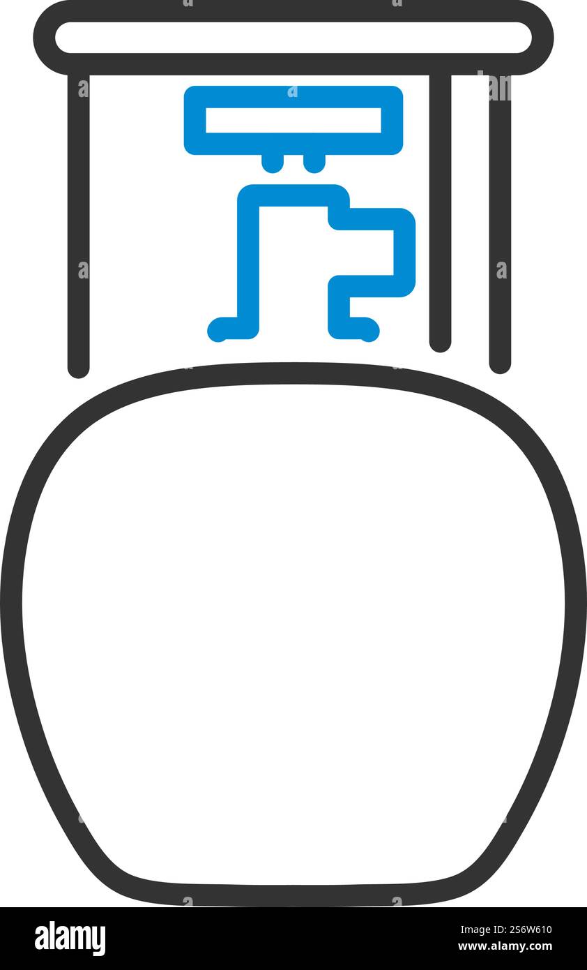 Icon Of Camping Gas Container. Editable Bold Outline With Color Fill ...