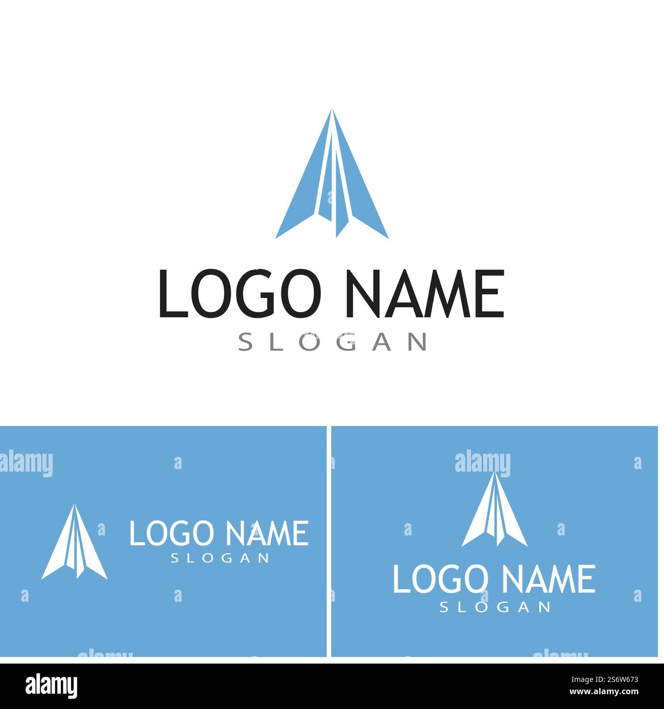 Paper plane logo vector illustration template Stock Vector Image & Art ...