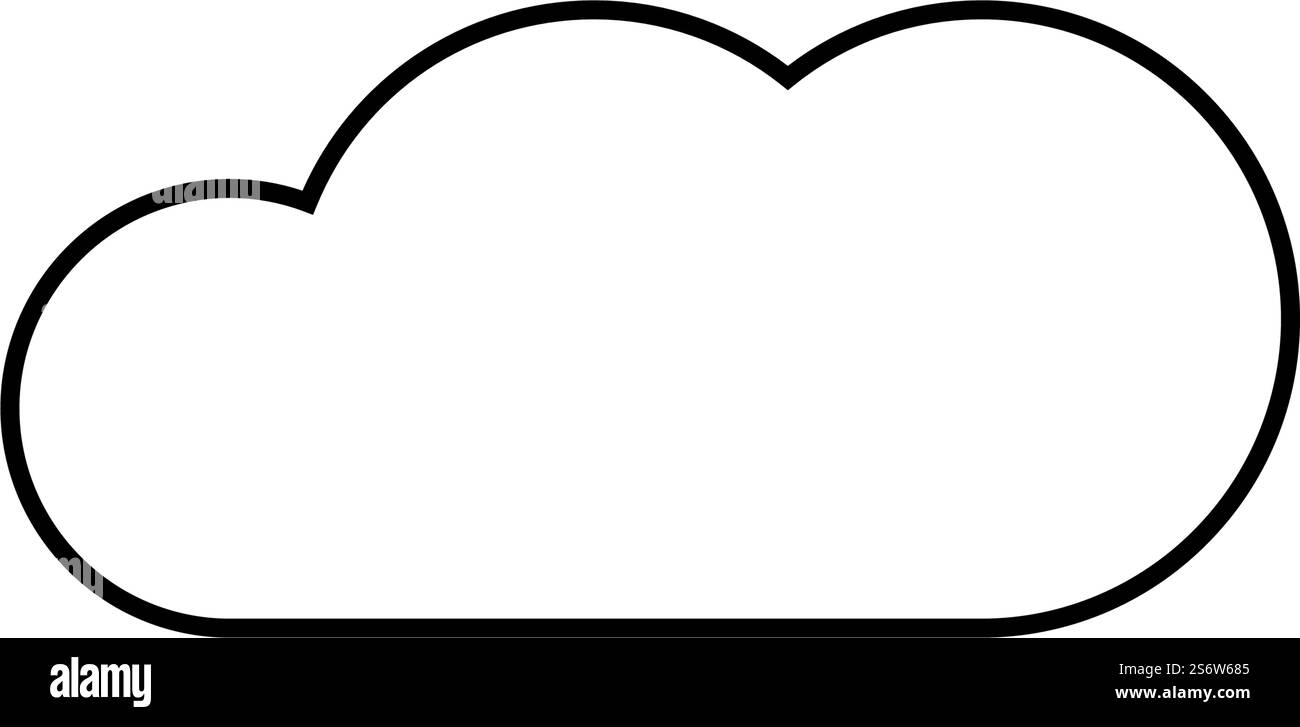 Line art cloud Black and White Stock Photos & Images - Alamy