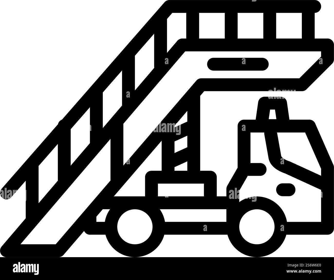 ladder airport equipment line icon vector. ladder airport equipment ...