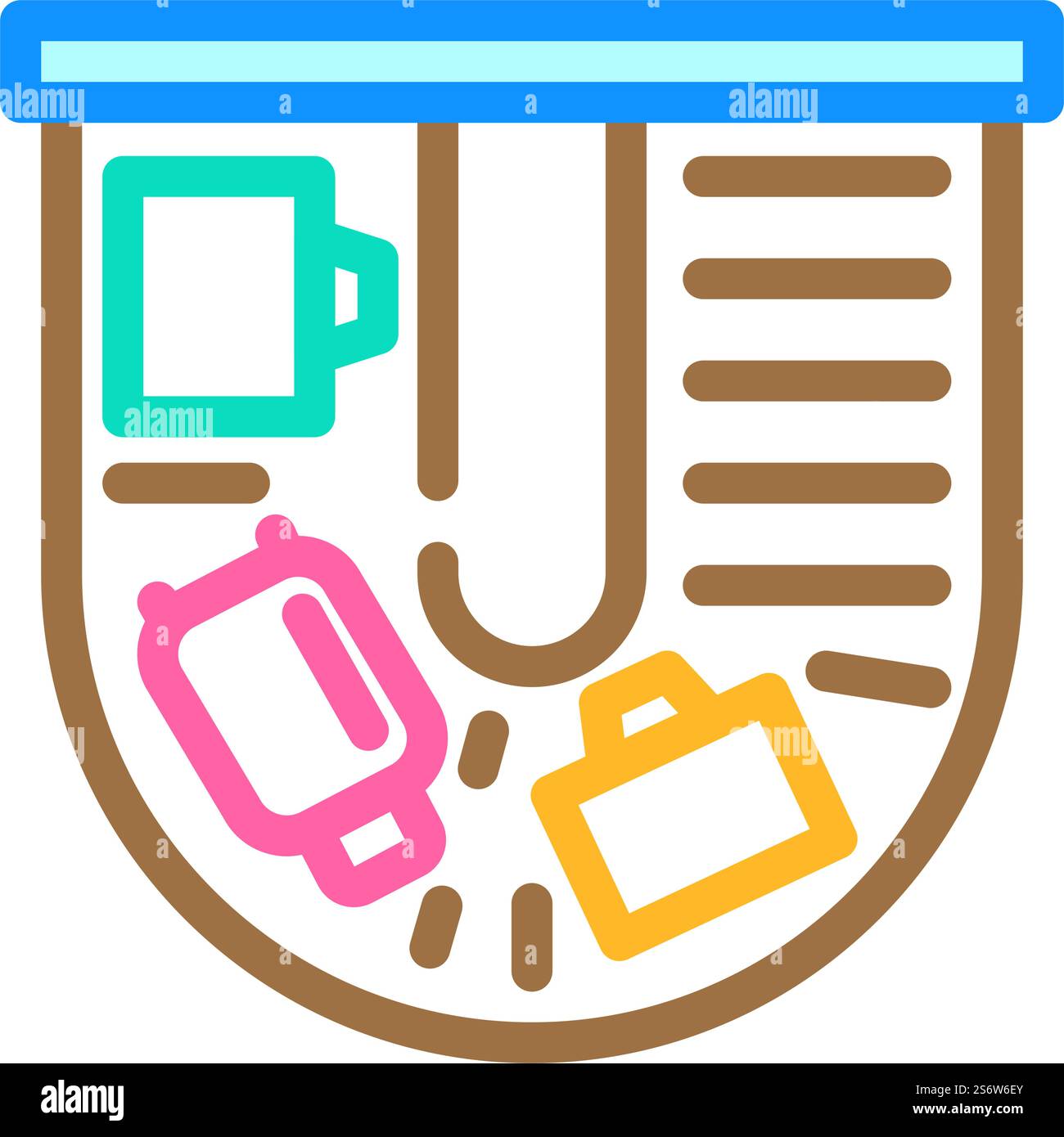 baggage claim tape color icon vector. baggage claim tape sign. isolated ...