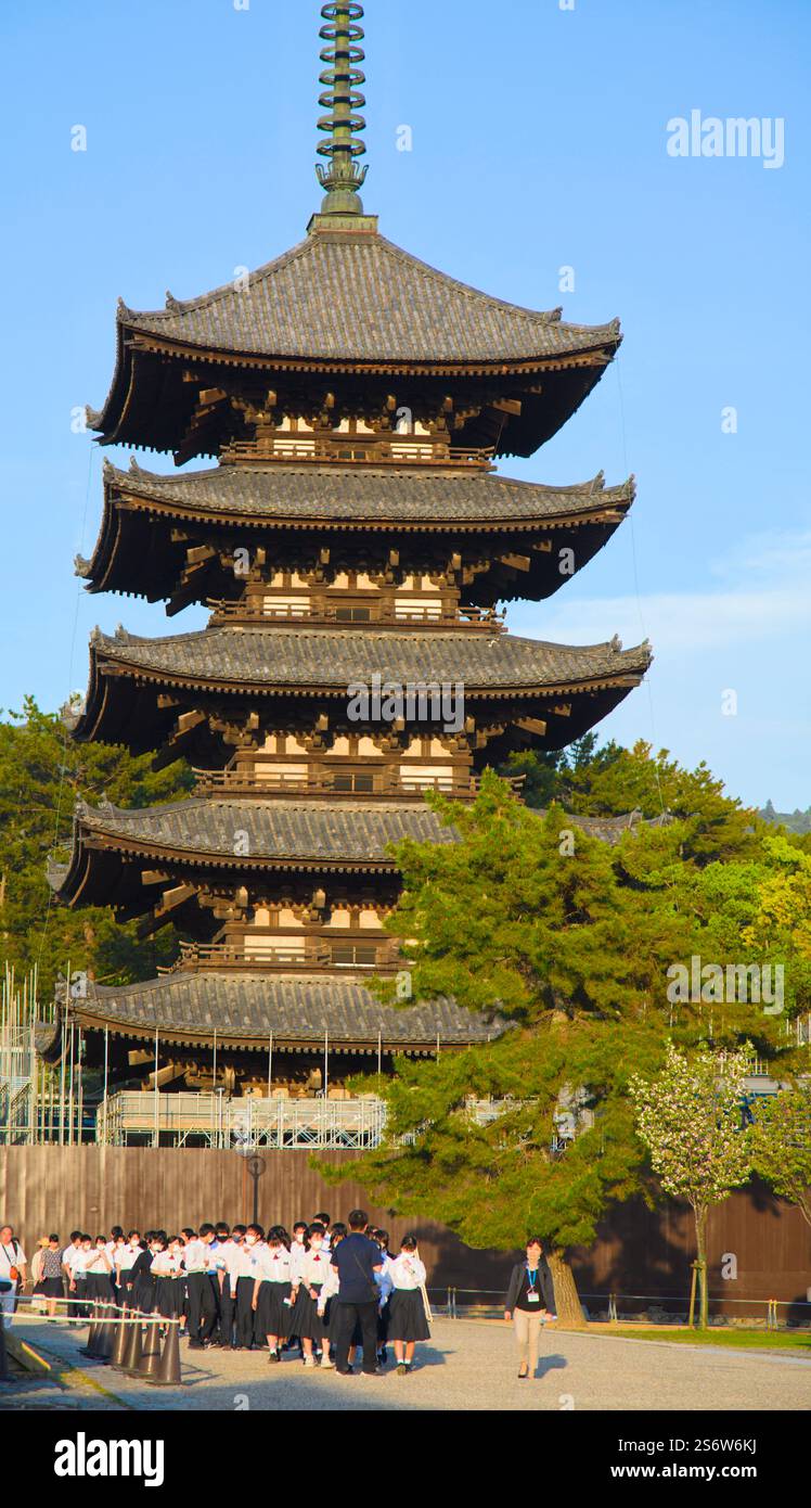 Japan, Nara, Kofukuji Temple, Five-storied Pagoda Stock Photo - Alamy