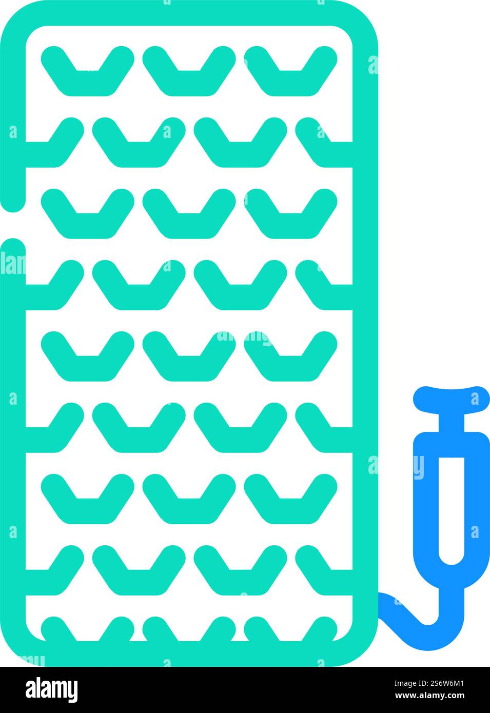 inflatable mattress color icon vector. inflatable mattress sign ...