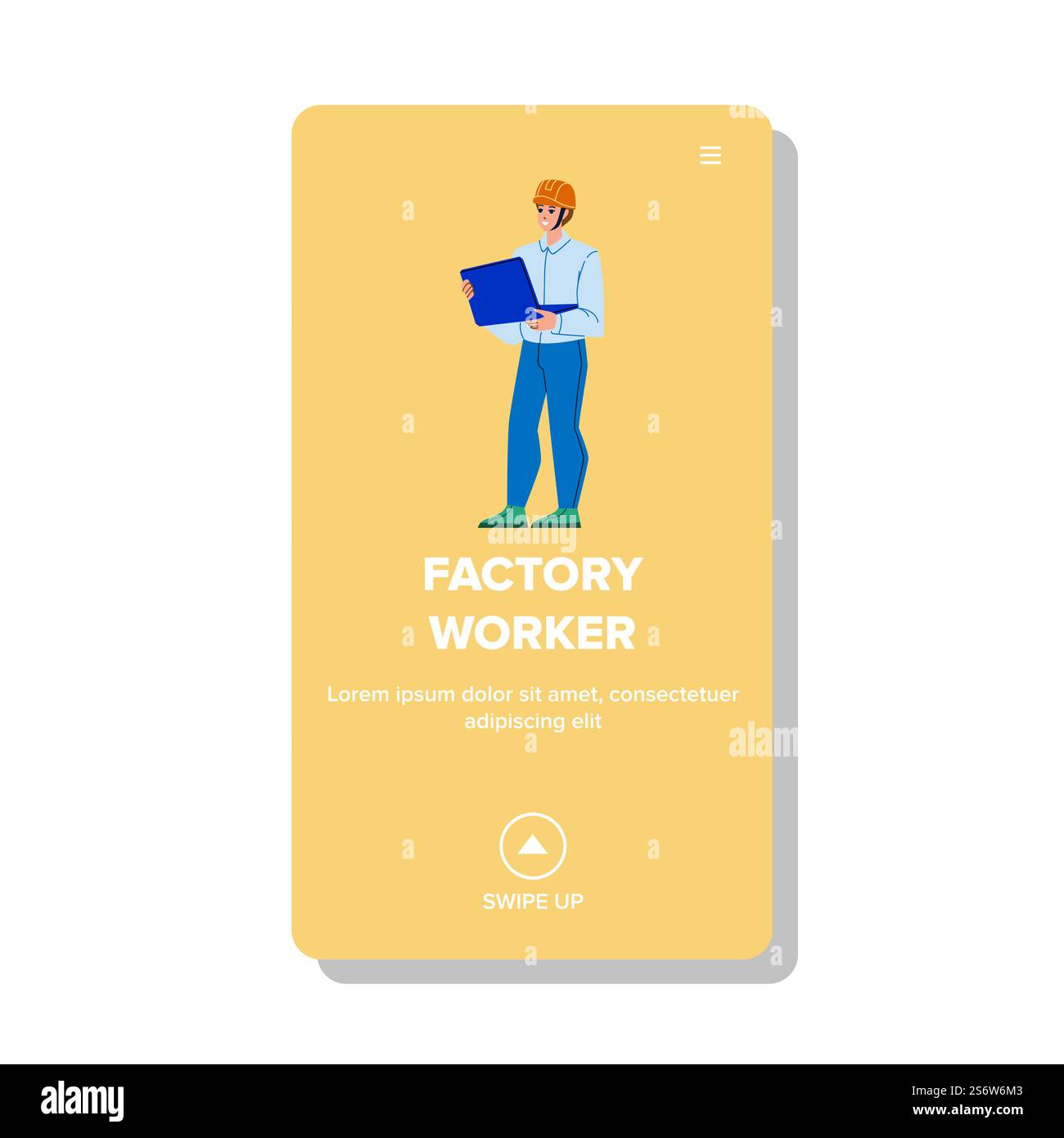 Factory Worker Check Manufacturing Process Vector. Man Factory Worker ...
