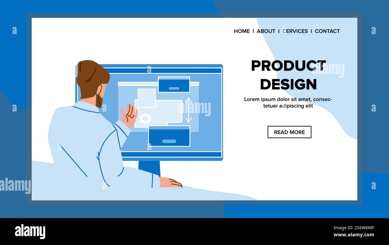 Product Design Developing Designer Artist Vector. Product Design ...