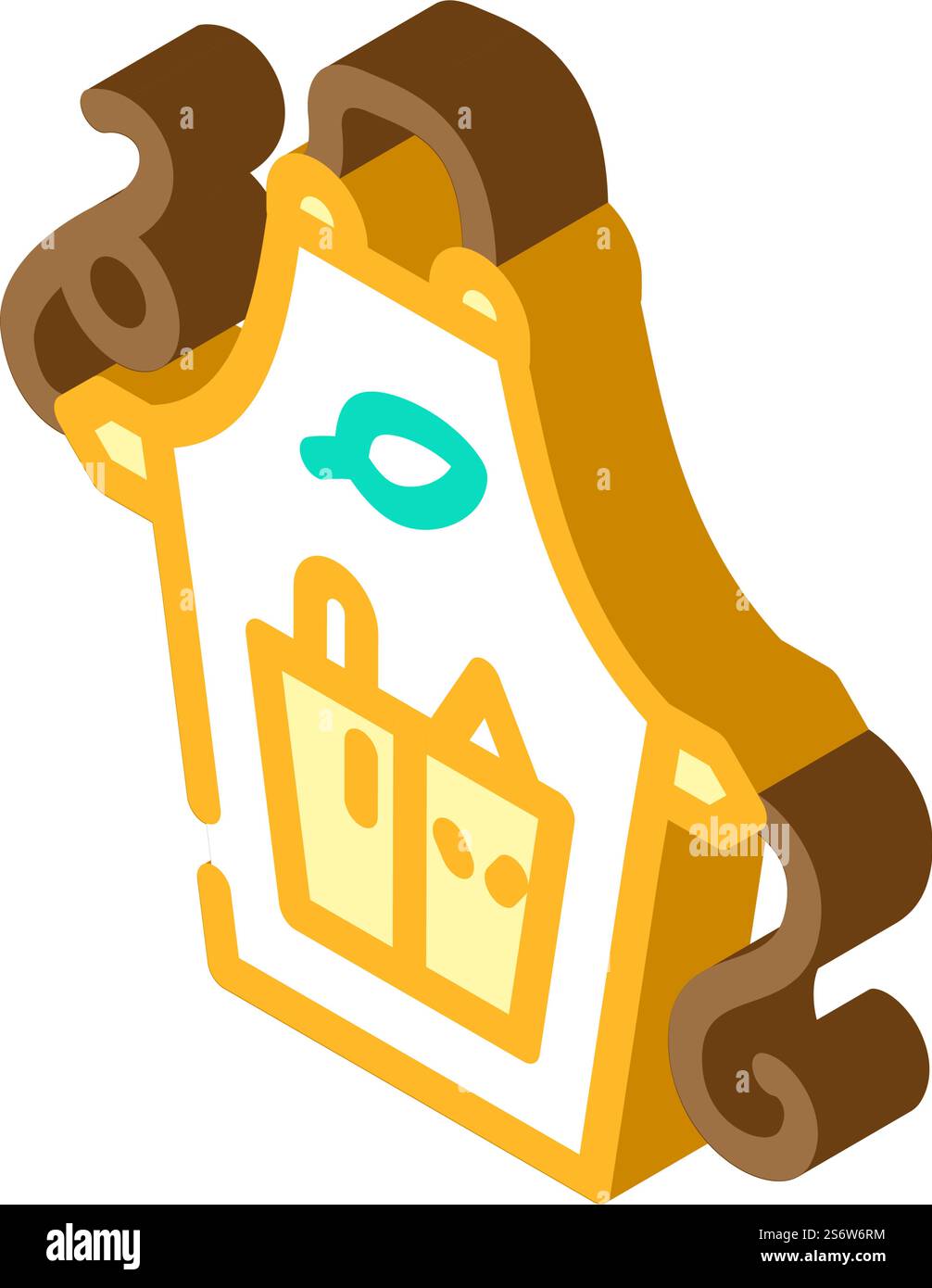 apron clothing isometric icon vector. apron clothing sign. isolated ...