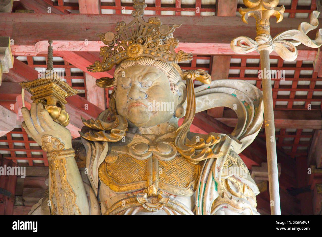 Japan, Nara, Todaiji Temple, Tamonten, statue Stock Photo - Alamy