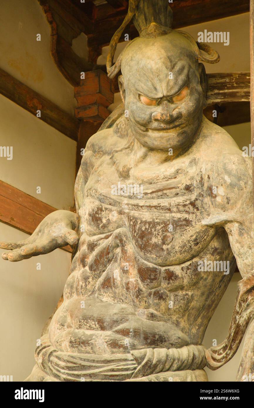 Japan, Nara, Horyuji Temple, guardian statue Stock Photo - Alamy