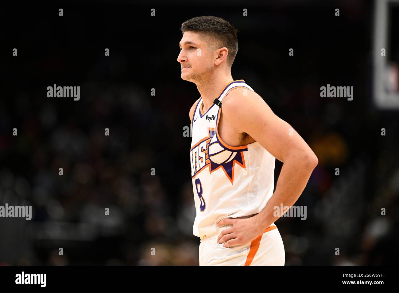 Phoenix Suns guard Grayson Allen (8) looks on during the second half of ...