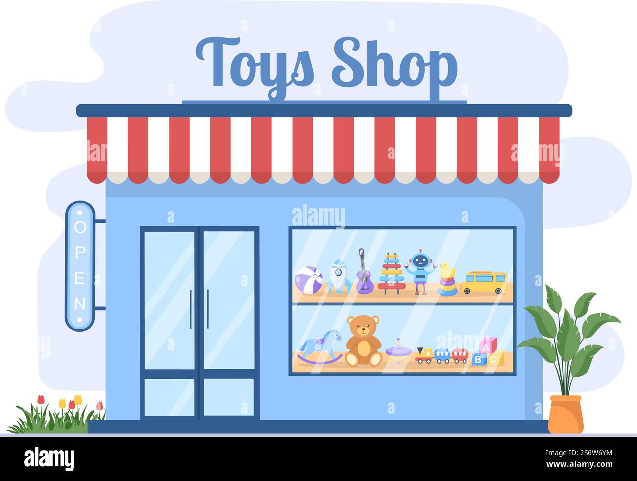 Kids in toy store Stock Vector Images - Alamy