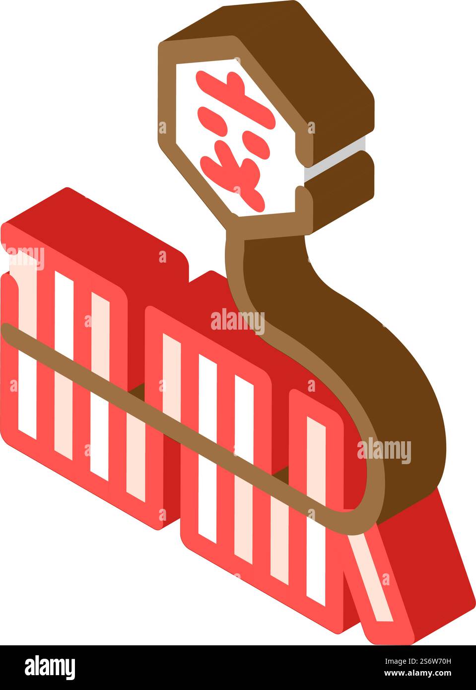 firecracker chinese isometric icon vector. firecracker chinese sign ...