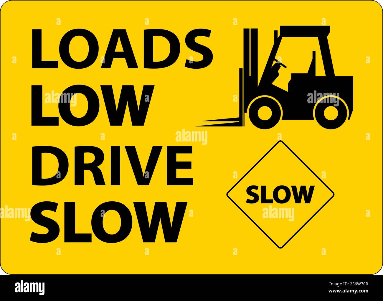 Loads Low Drive Slow Sign On White Background Stock Vector Image & Art ...