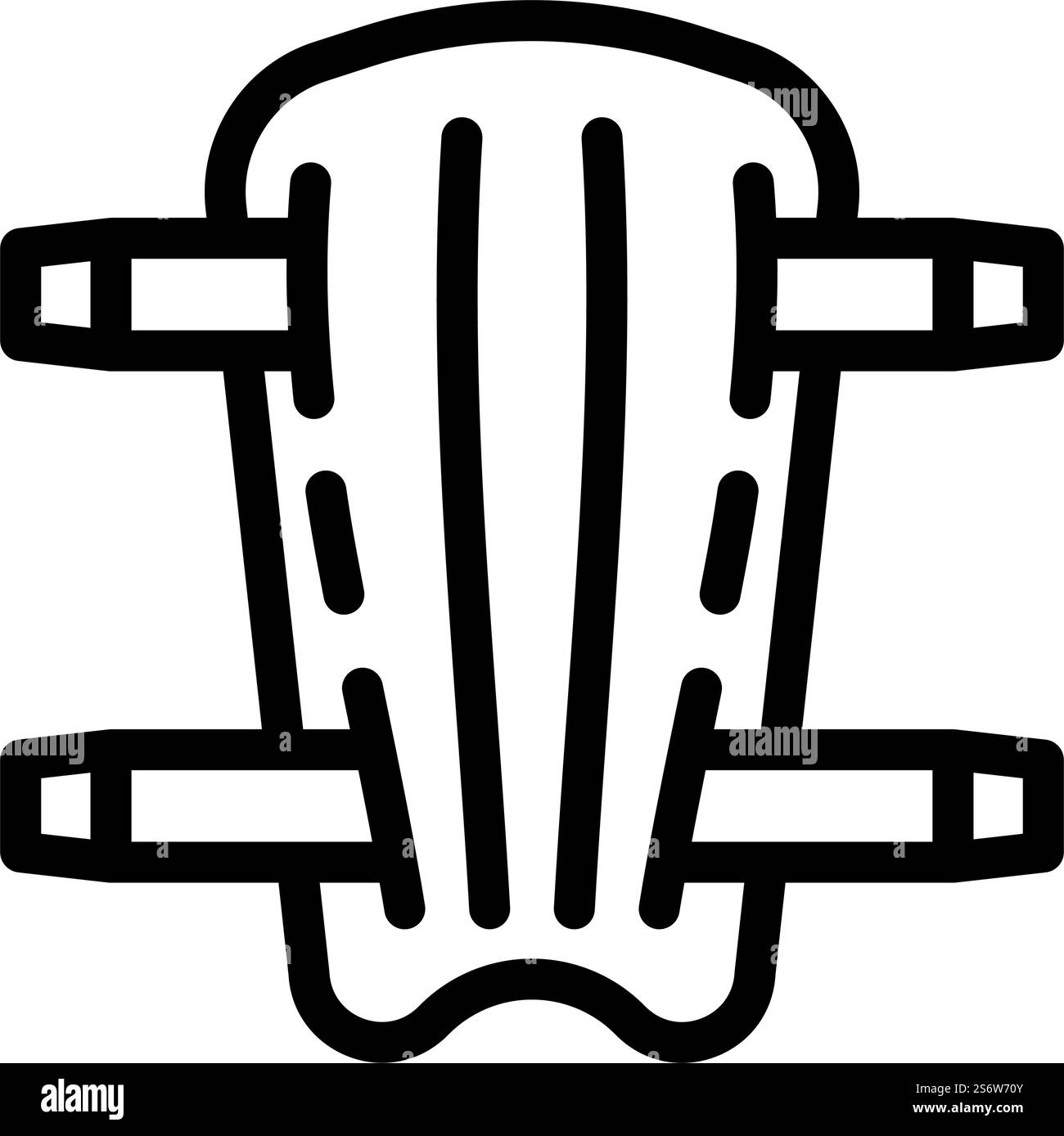 leg protection line icon vector. leg protection sign. isolated contour ...