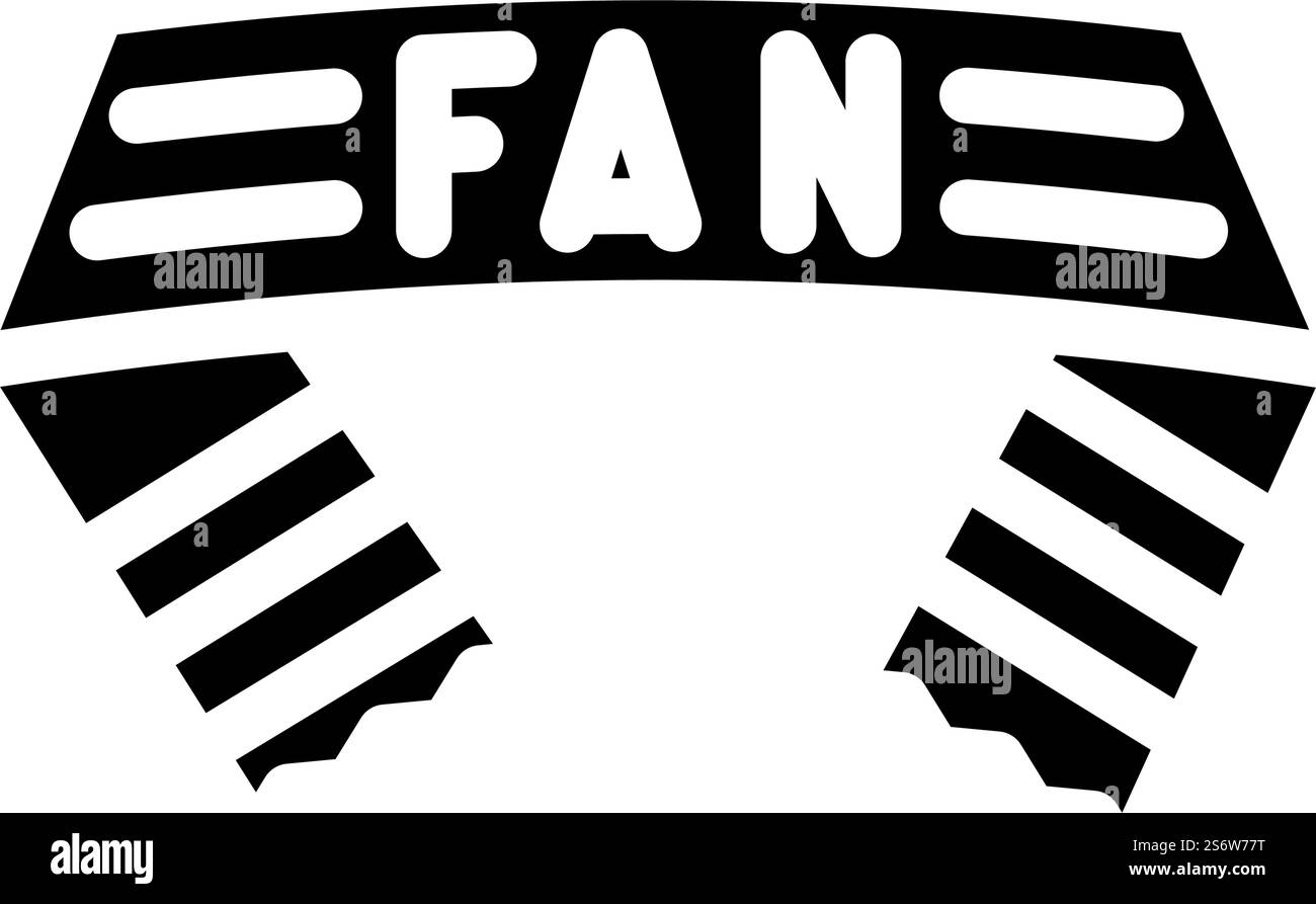 scarf fan accessory glyph icon vector. scarf fan accessory sign ...