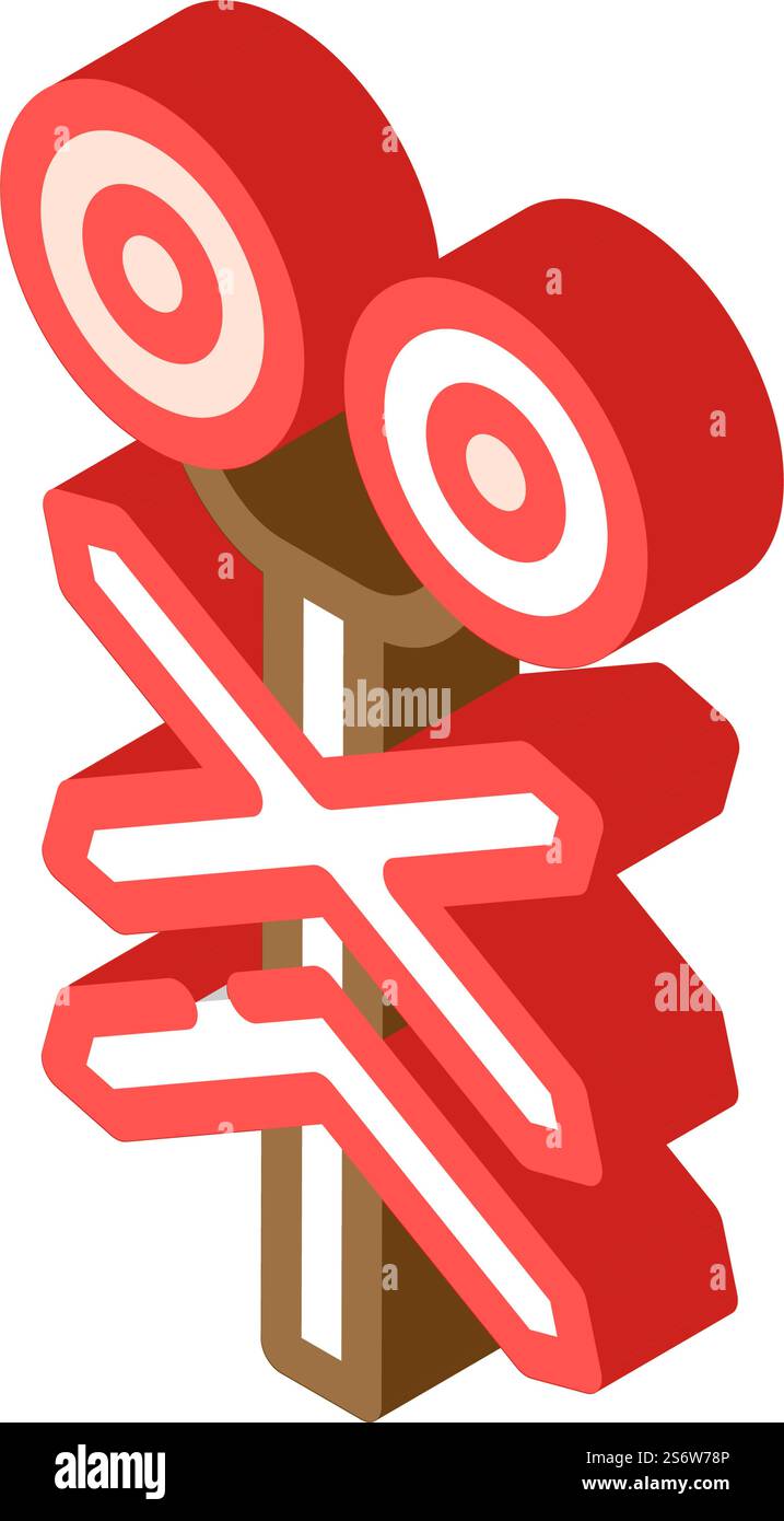 signal road isometric icon vector. signal road sign. isolated symbol ...