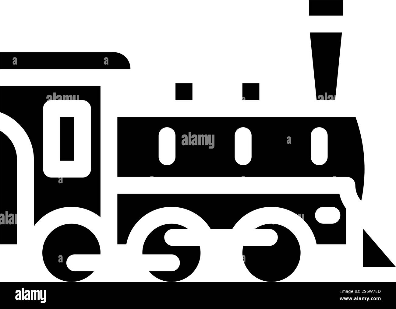 steam train glyph icon vector. steam train sign. isolated contour ...