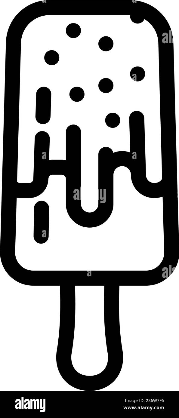 ice cream line icon vector. ice cream sign. isolated contour symbol ...