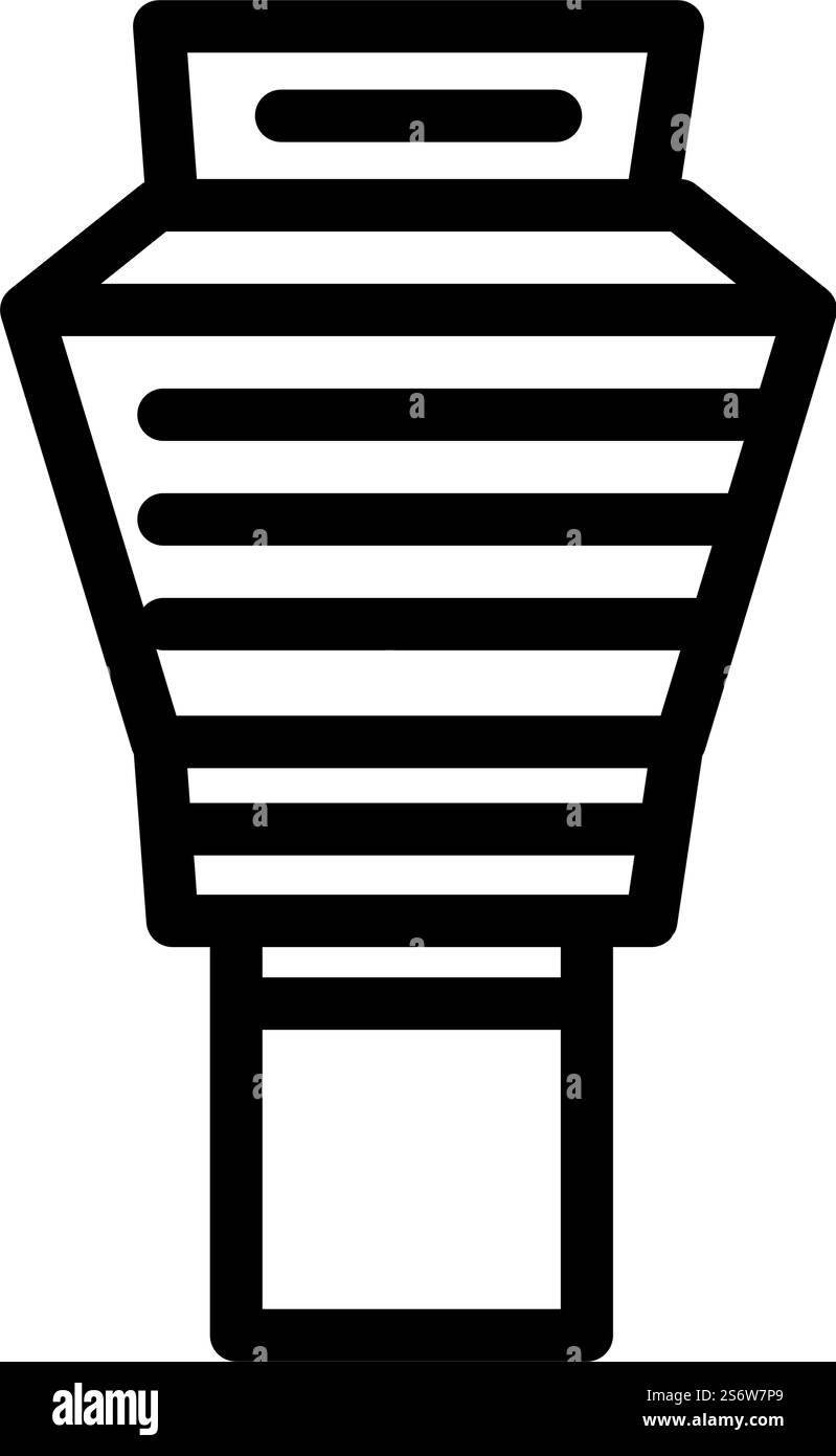 tower airport line icon vector. tower airport sign. isolated contour ...