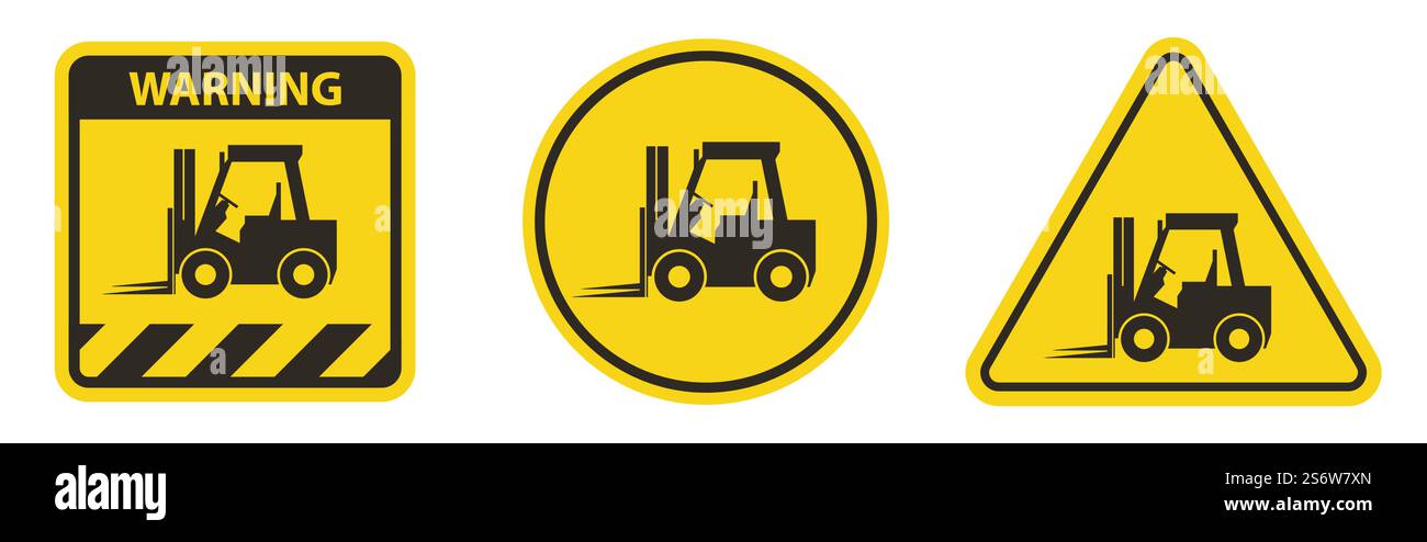 Forklift truck sign,Hazard warning forklift Stock Vector Image & Art ...