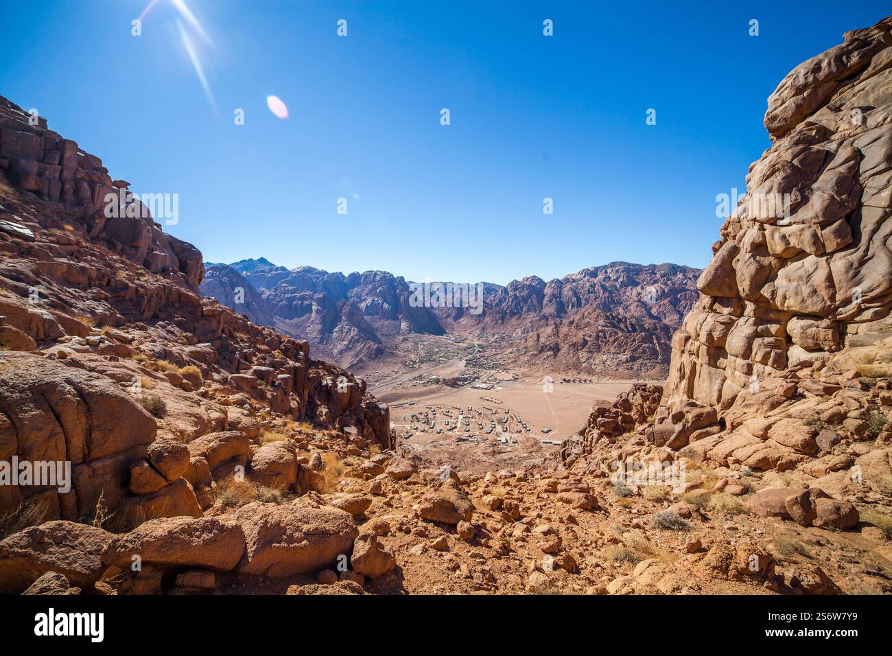 The rocky hills and mountains near Saint Catherine, Sinai Peninsula ...