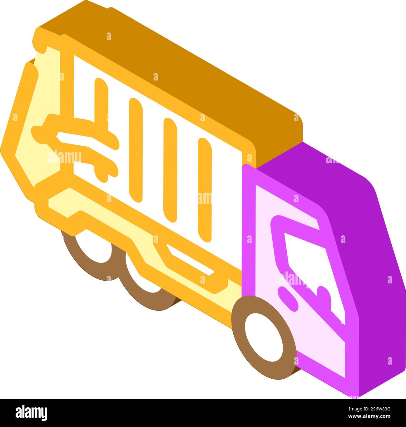 truck waste transportation isometric icon vector. truck waste ...