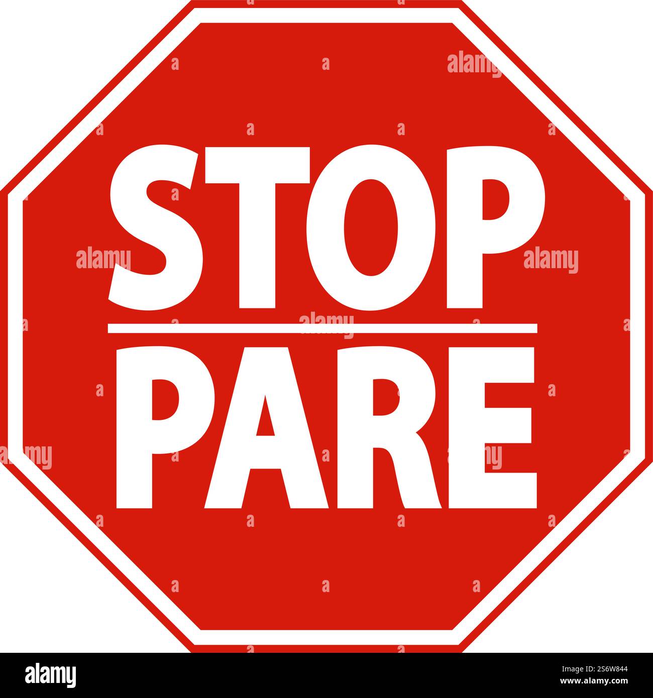 Street sign bilingual Stock Vector Images - Alamy