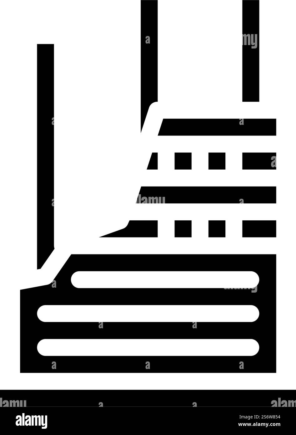 unfinished house glyph icon vector. unfinished house sign. isolated ...