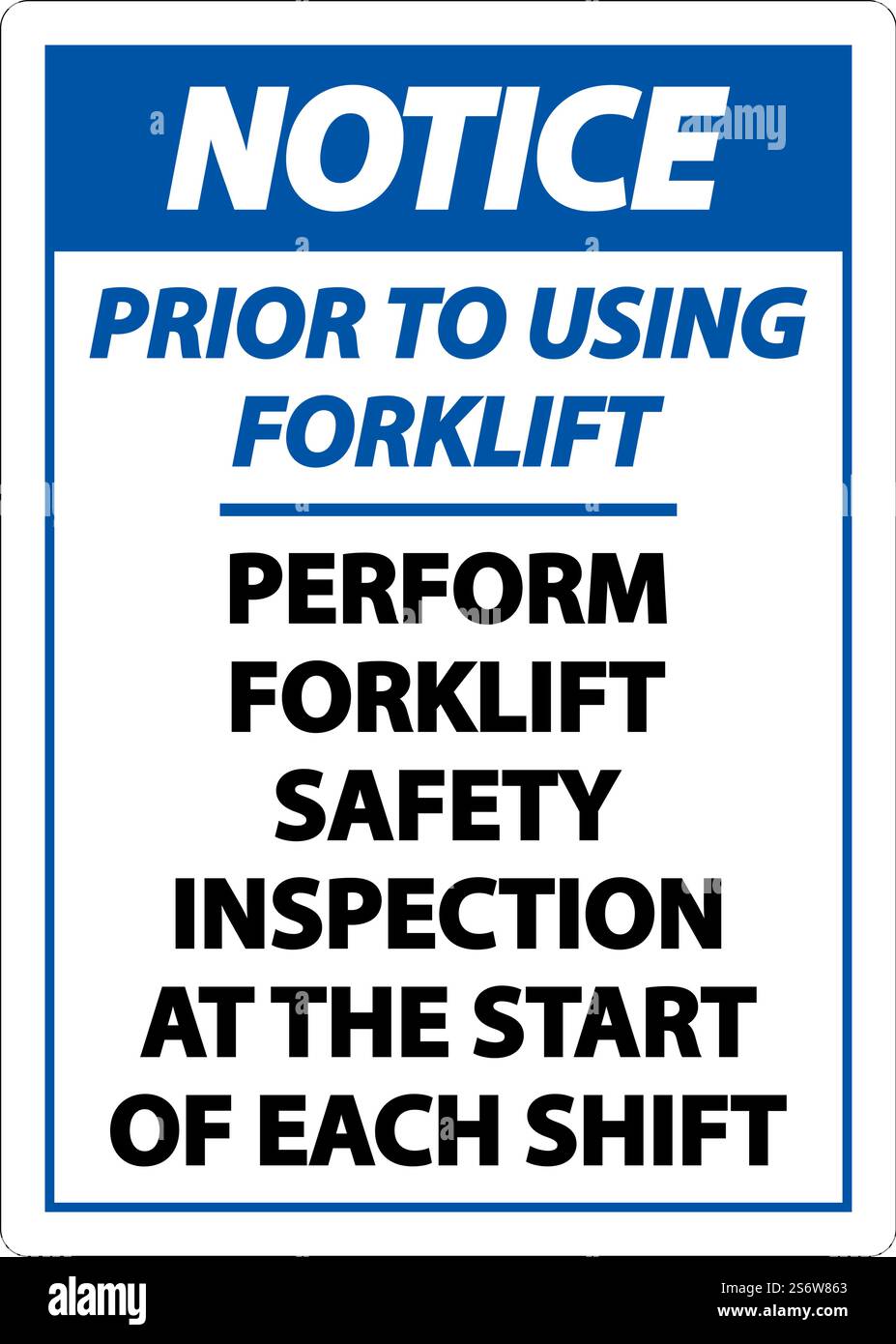 Notice Perform Safety Inspection Sign On White Background Stock Vector ...