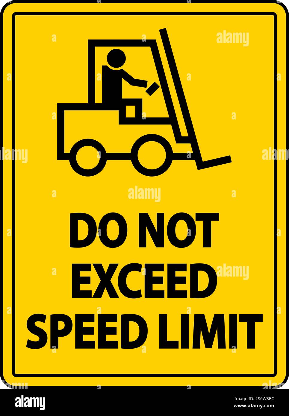 Do Not Exceed Speed Limit Label Sign On White Background Stock Vector Image & Art - Alamy