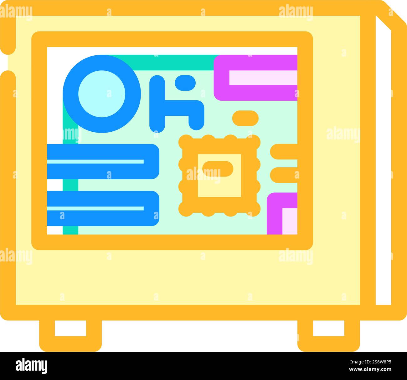 computer system color icon vector. computer system sign. isolated ...
