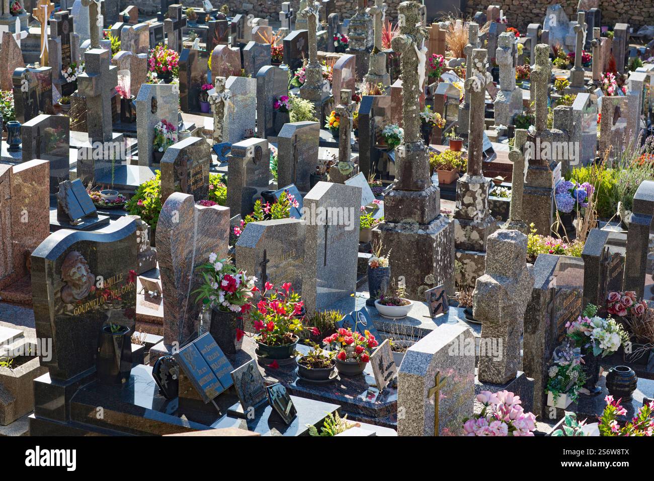France, Ouessant Island, 29, Lampaul, the cemetery Stock Photo - Alamy