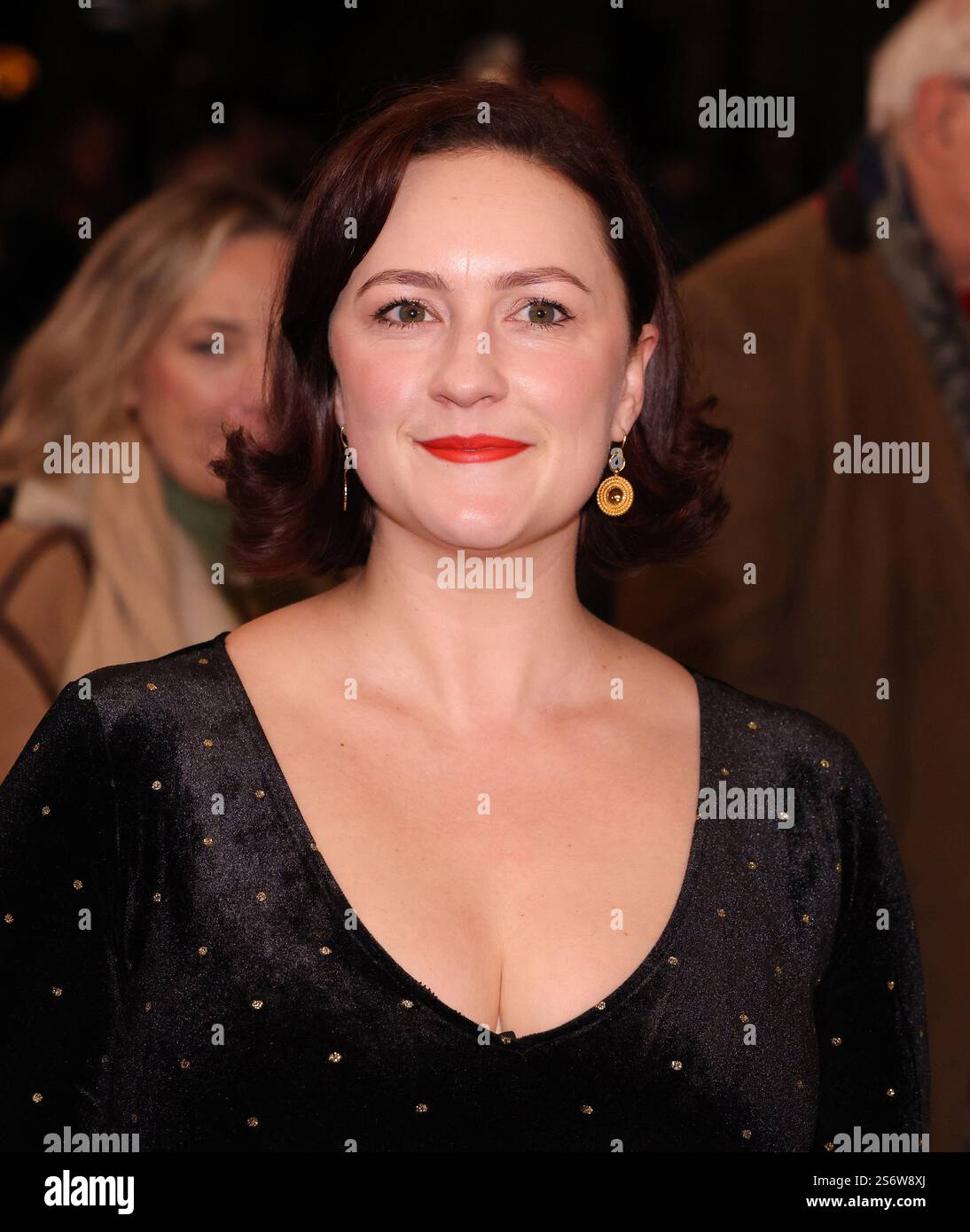 London, UK. Charlotte Hamblin at a Christmas pantomime production of ...