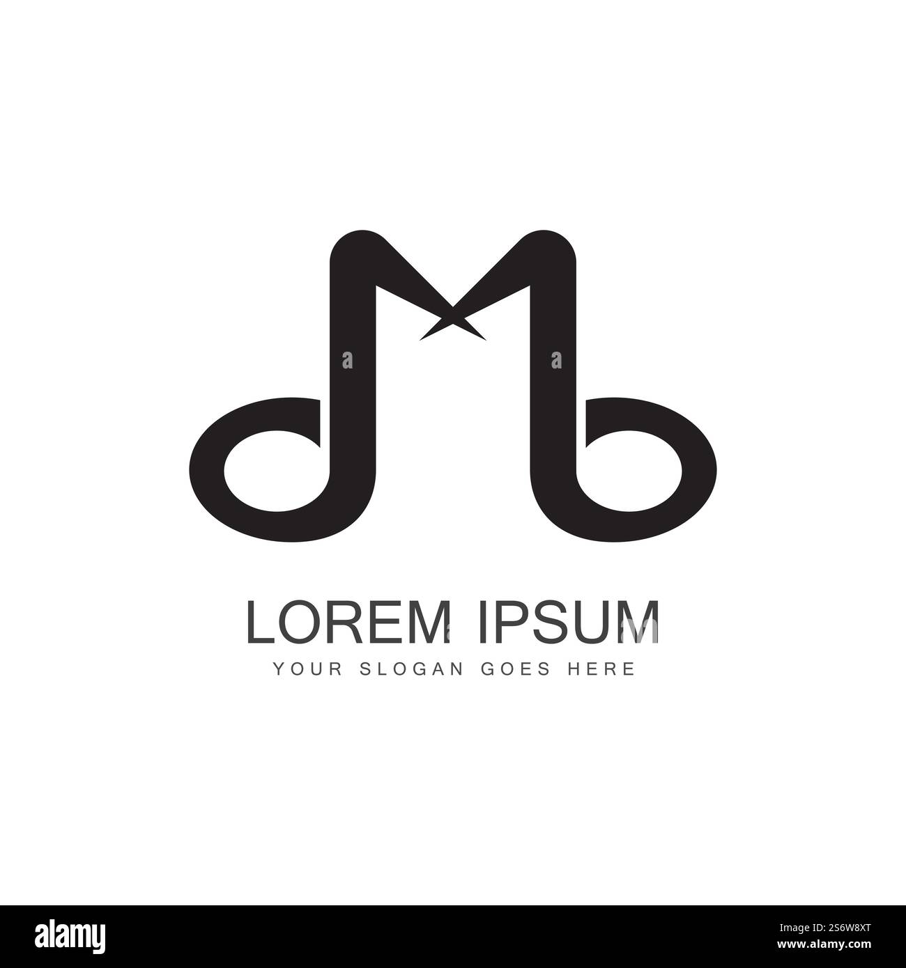 Music logo vector icon - Vector. Letter M Music Logo Stock Vector Image ...