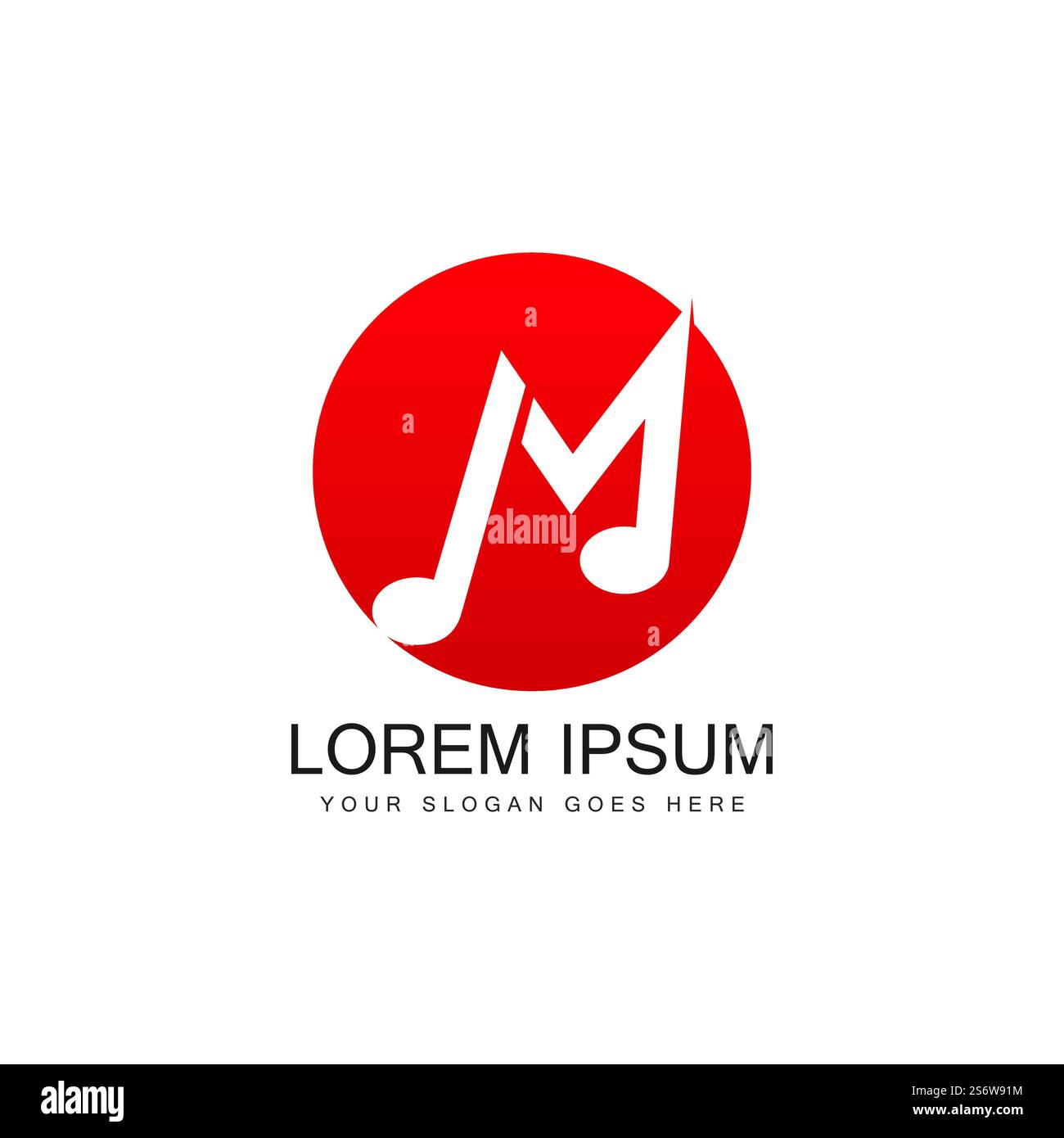 Music logo vector icon - Vector. Letter M Music Logo Stock Vector Image ...