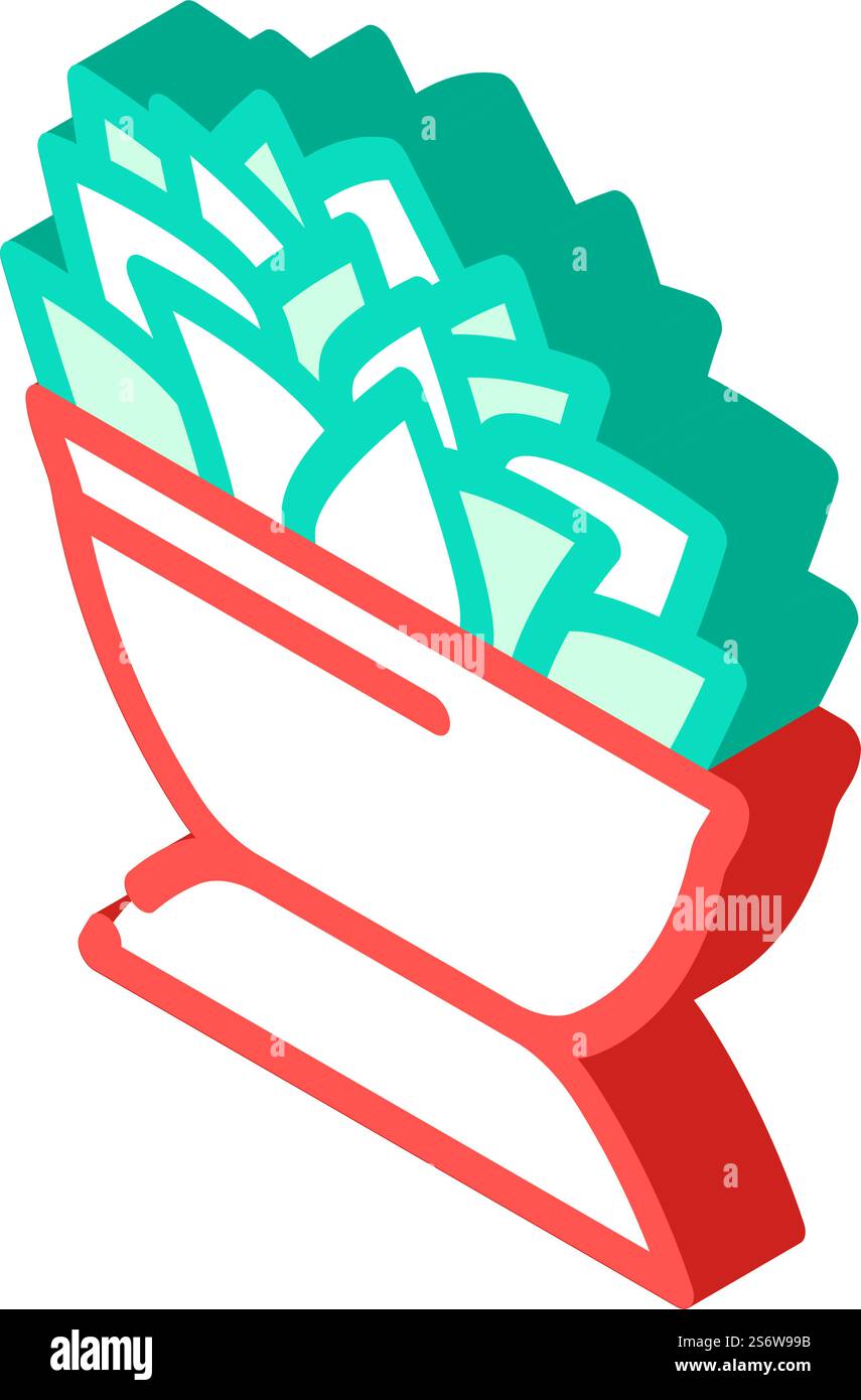 echeveria lola isometric icon vector. echeveria lola sign. isolated ...