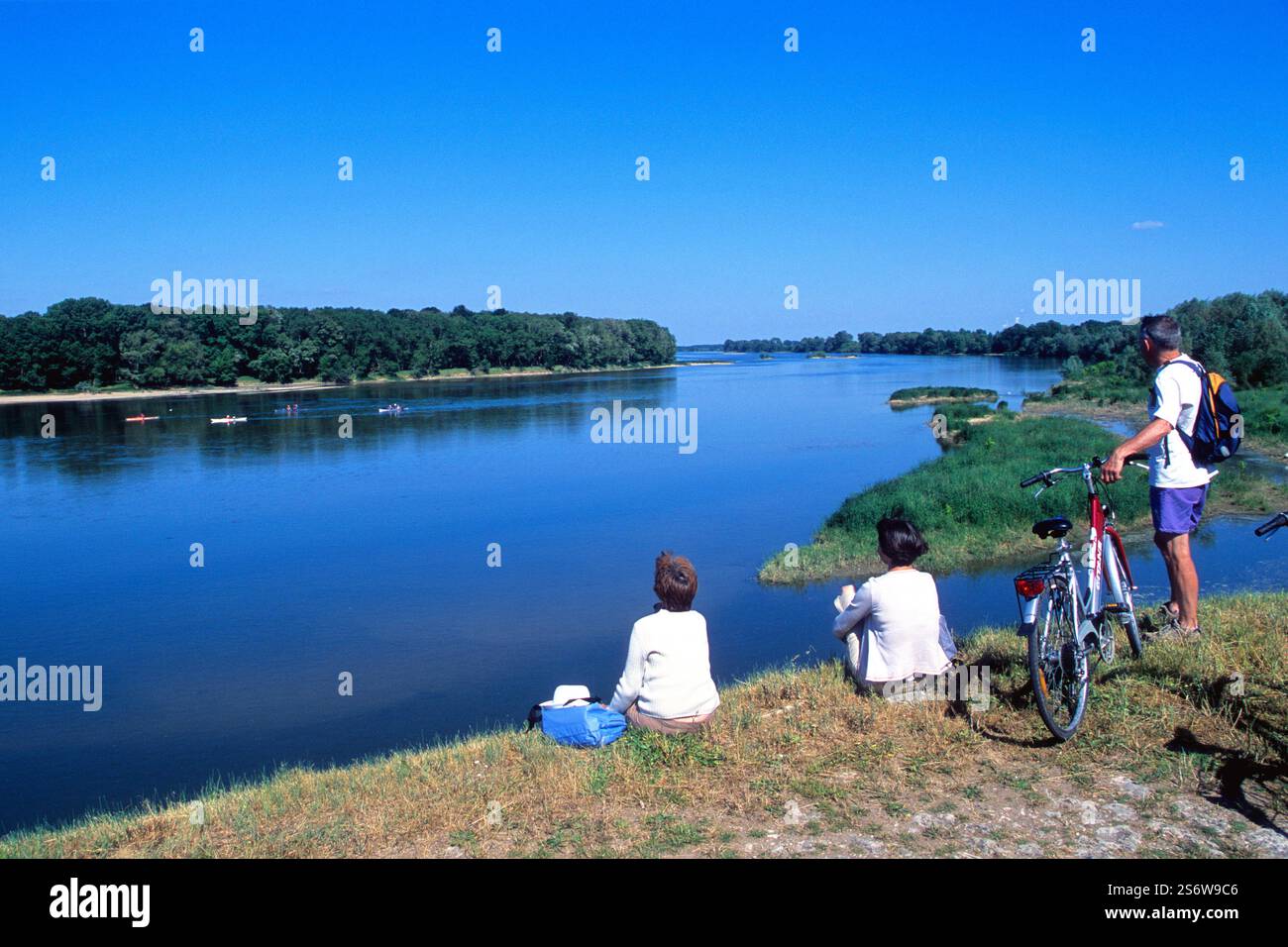 45 - LOIRET, LOIRE VALLEY, the Loire at the hamlet of Bouteille with ...
